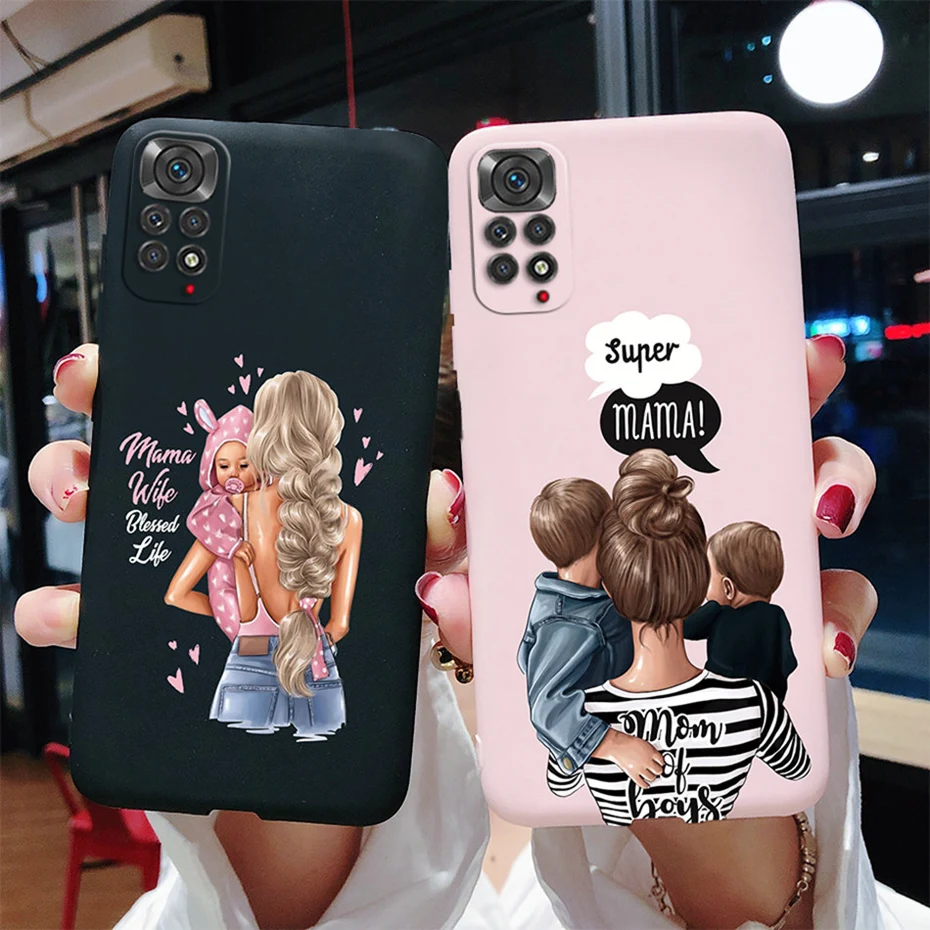 For Xiaomi Redmi Note 11 11S 4G Case Beautiful Girls Soft Silicone ...