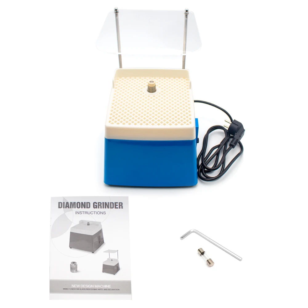 Desktop Glass Grinder Mini Automatic Water Stained Glass Grinder - 220V ...