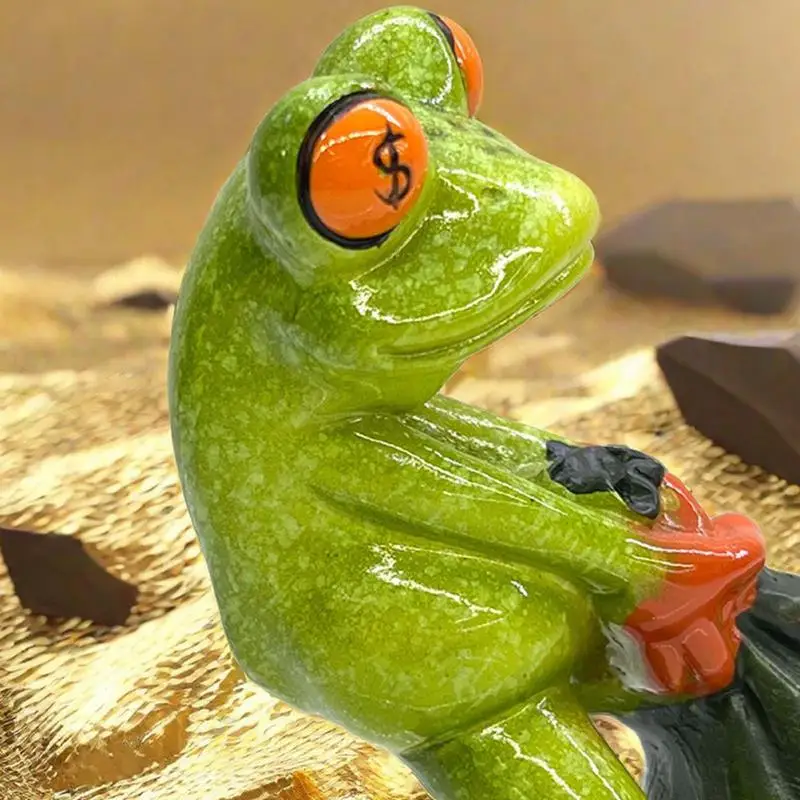 Money-Frog-Statue-Frog-Money-Bag-Ornament-Resin-Frog-Garden-Statue ...