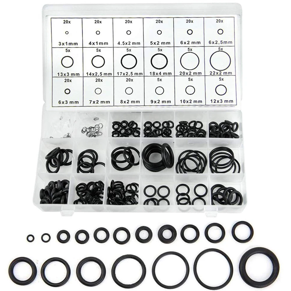 225PCS-Rubber-O-Ring-Oil-Resistance-O-Ring-Washer-Gasket-Seals ...