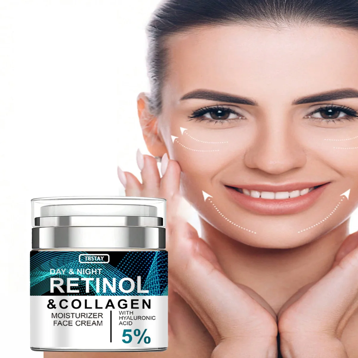Crema facial hidratante de Retinol y colágeno, suave y no irritante ...