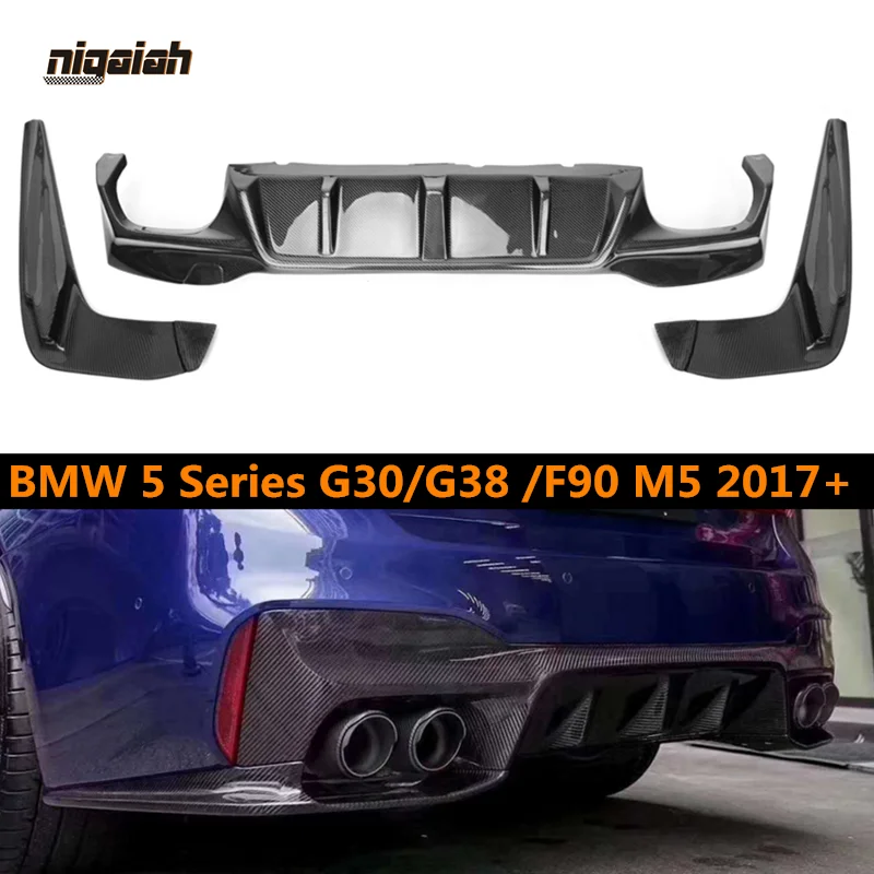 3-Pcs-Rear-Diffuser-with-Aprons-Bumper-Lip-Spoiler-Side-Splitters-LED ...