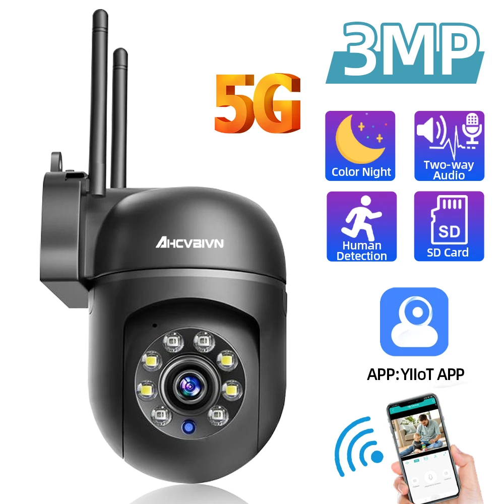 YIIOT 3MP Power Plug WiFi IP Camera 360 Degree Rotation Color Night ...