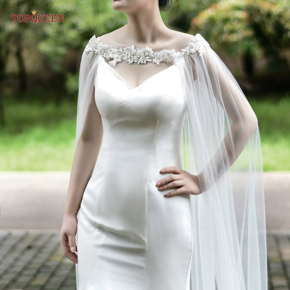 TOPQUEEN-chal-largo-de-encaje-para-boda-chaqueta-nupcial-chal-de ...