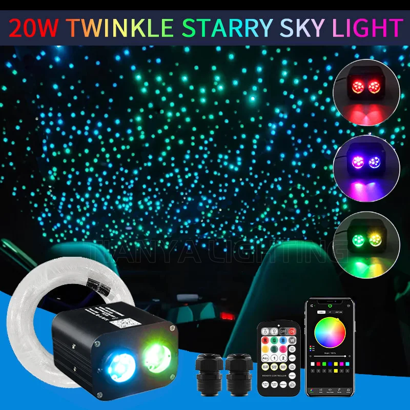 20W-Twinkle-Starry-Sky-Car-Star-Light-Roof-Led-Light-Fiber-Optic-Light ...