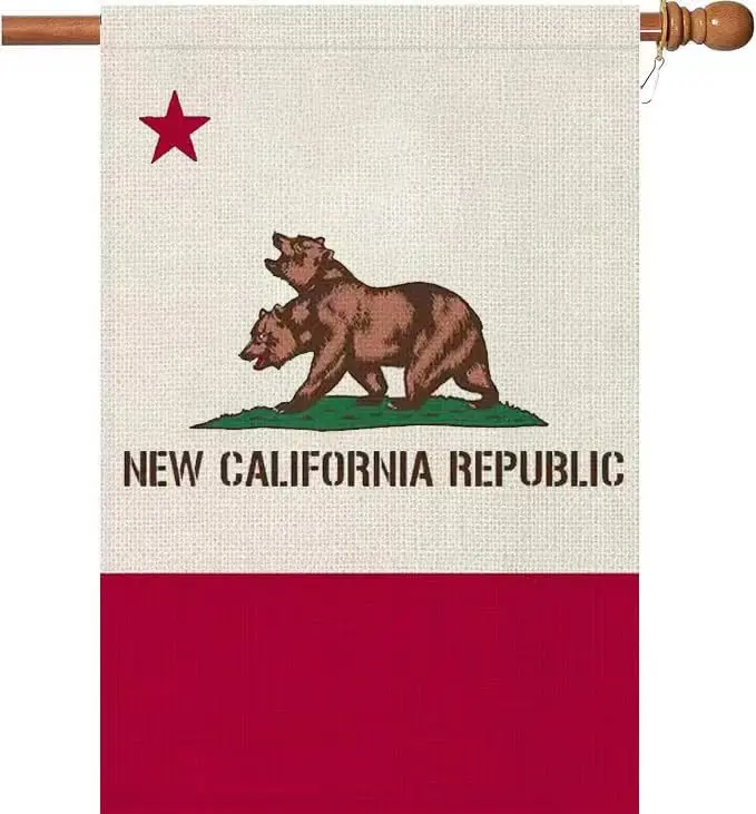 Large-New-California-Republic-Garden-Flags-Double-Sided-NCR-Burlap ...