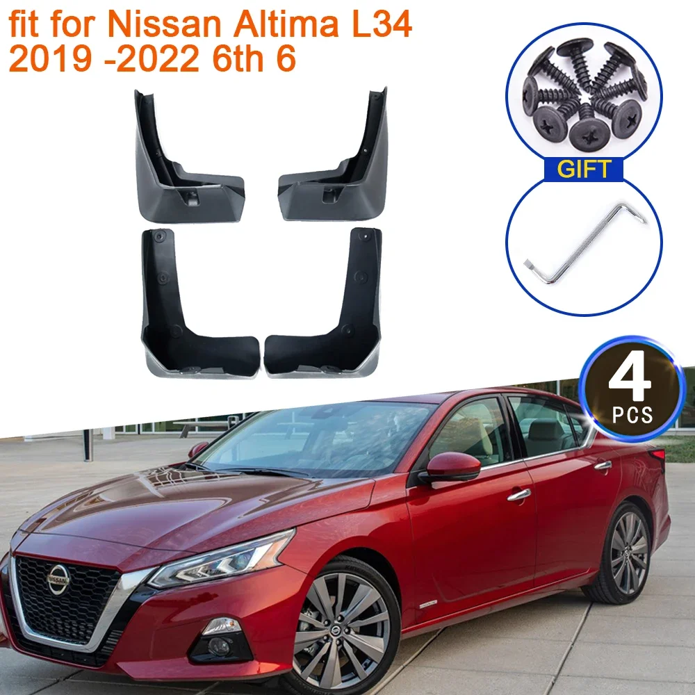 for Nissan Altima L34 2019 2020 2021 2022 6th 6 Mudguards Splash Guards ...