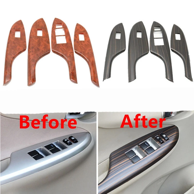 Car-Window-Control-Panel-Glass-Lifter-Switch-Cover-Decoration-Cap-For ...