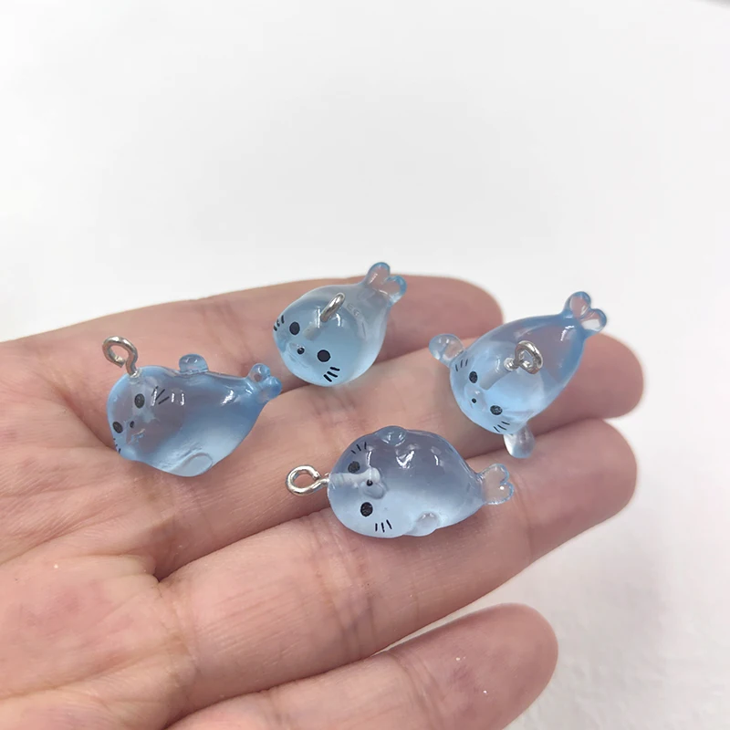 10pcs-Kawaii-Small-Blue-Dolphin-Charms-Cute-Resin-Animals-Beach-Pendant ...
