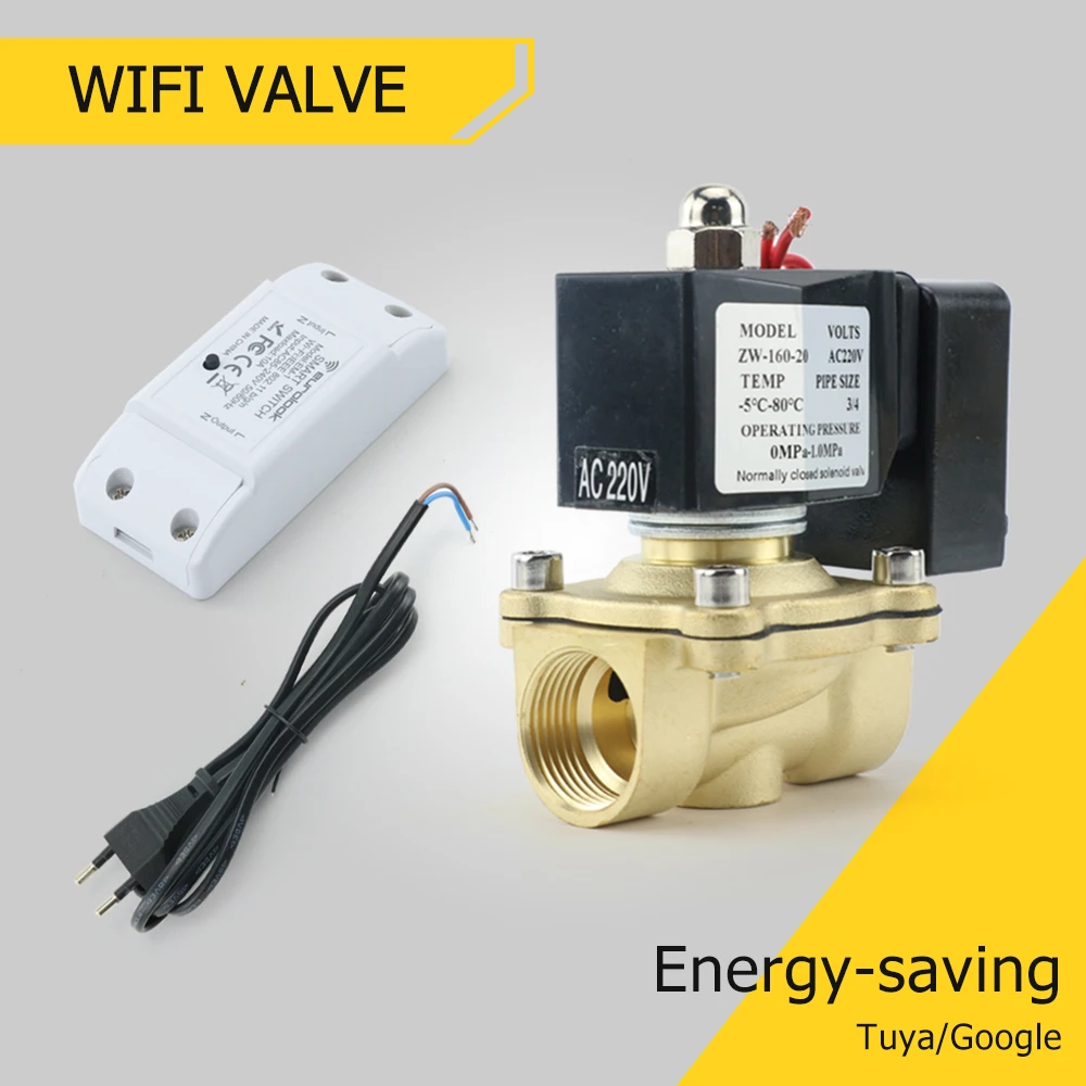 Tuya Wifi Normally Close Energy Saving Electric Solenoid Valve DN15 ...