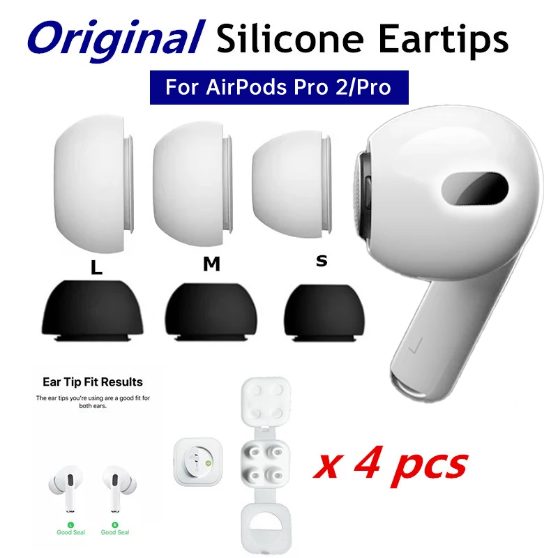 Original-Eartips-Earbuds-For-Apple-Airpods-Pro-2-Silicone-Earplug ...