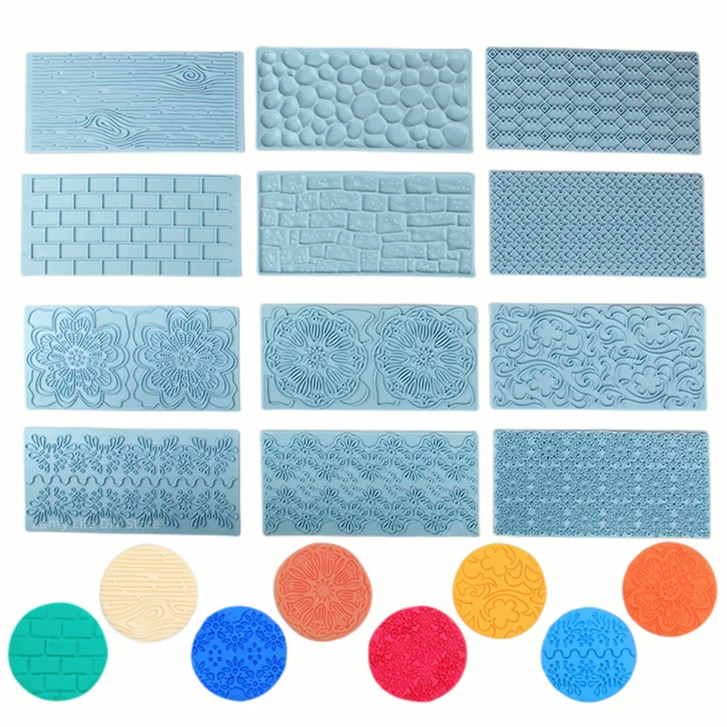 Polymer-Clay-Texture-Printing-Emboss-Mat-Bark-Cobble-Stone-Birck ...