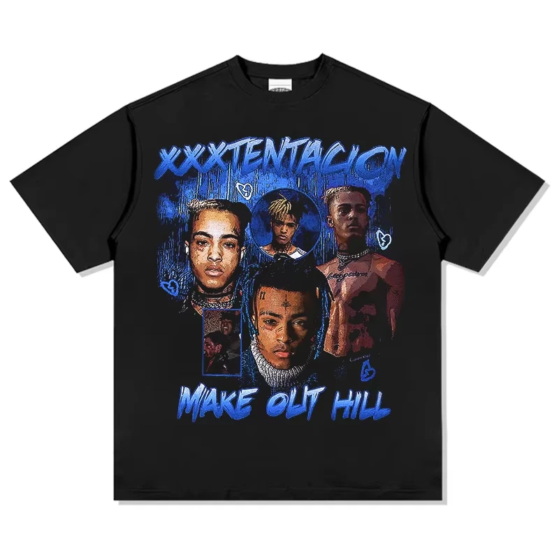 XXXTentacion Make Out Hill Graphic T-Shirt Men's Retro Oversized Hip ...