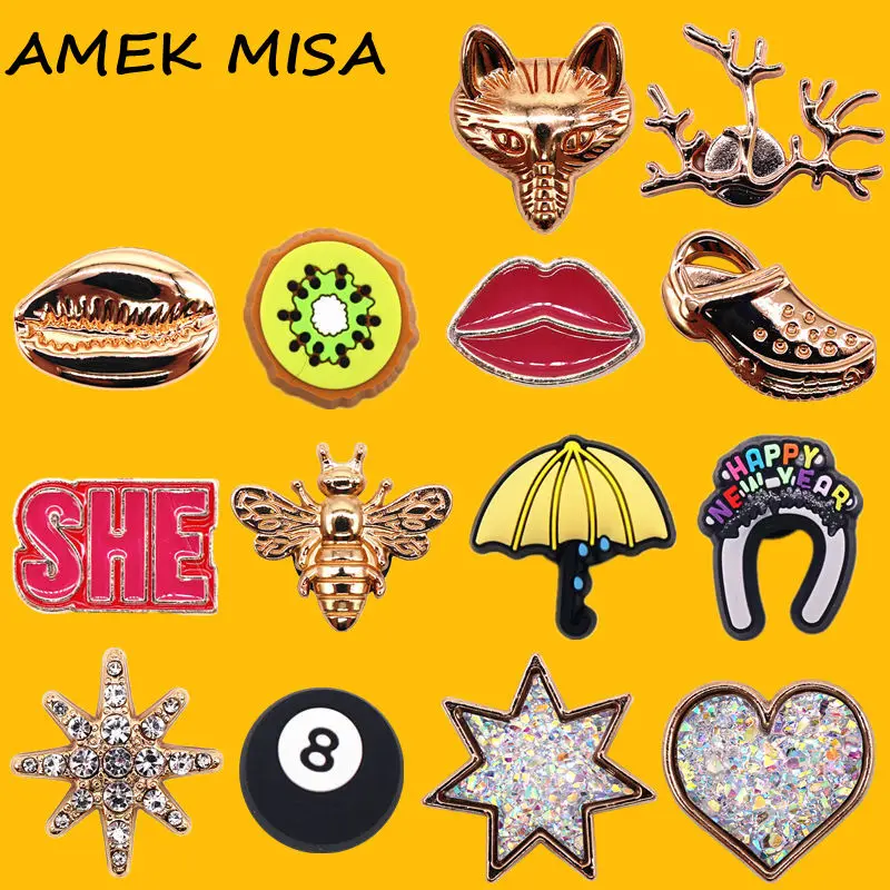 Original Metal&pvc Croc Charms Gorgeous Rhinestones Shoe Decorations ...