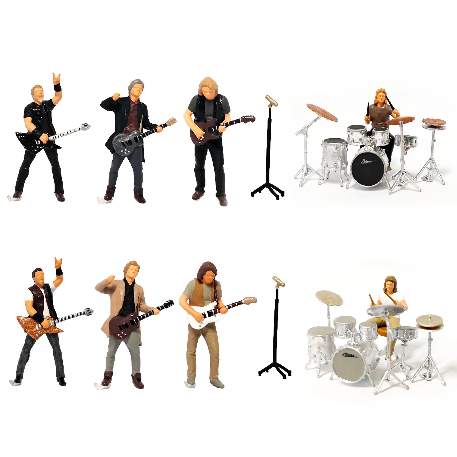 RM-1-64-Rock-Band-Singer-Guitar-Drum-Percussion-Micro-Scene-Mini-Figure ...
