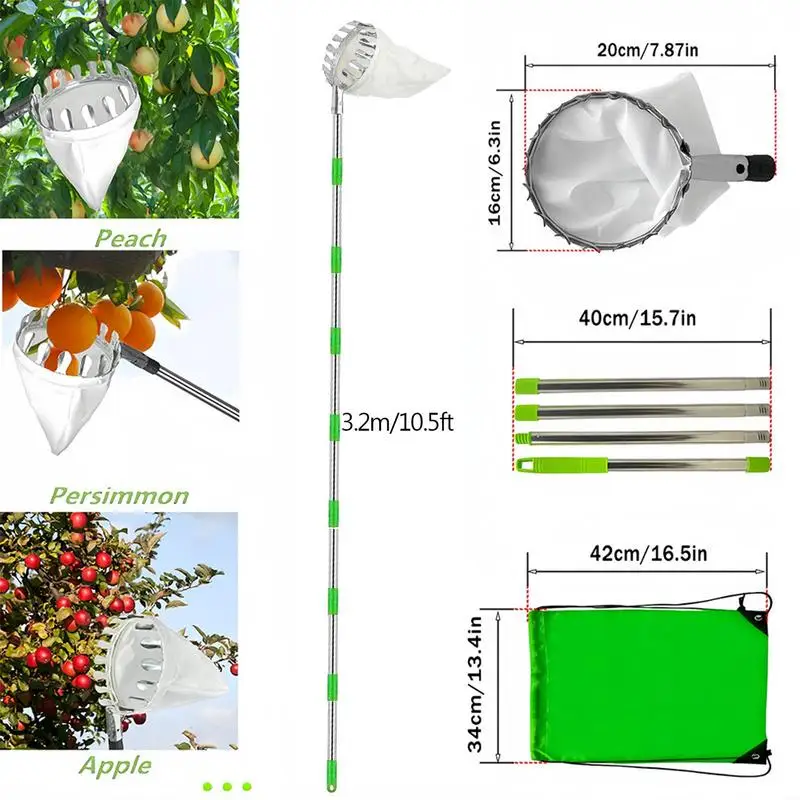 2-2-4-3-2-4m-Fruit-Picker-Stick-With-Telescoping-Pole-Stainless-Steel ...