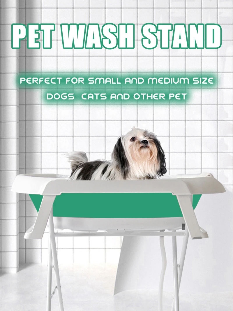 Elevated Portable Foldable Pet Dog Bath Tub Wash Station for Bathing ...