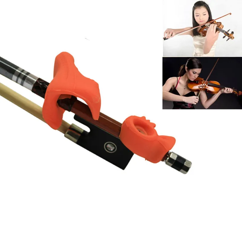 Rubber-Violin-Viola-Bow-Grip-Correcting-Device-2-Piece-Set-For-Violin-Viola-Teaching-Aid ...