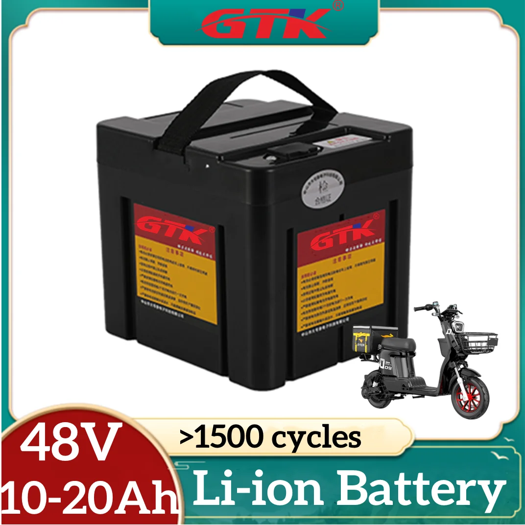 GTK 48V 20ah 10Ah 12Ah 15Ah Lithium Ion Battery with BMS 13S for 500W ...
