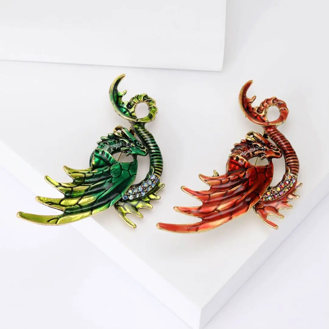 Dmari-Women-Brooches-Vintage-Enamel-Dragon-Lapel-Pin-Designer-Luxury ...