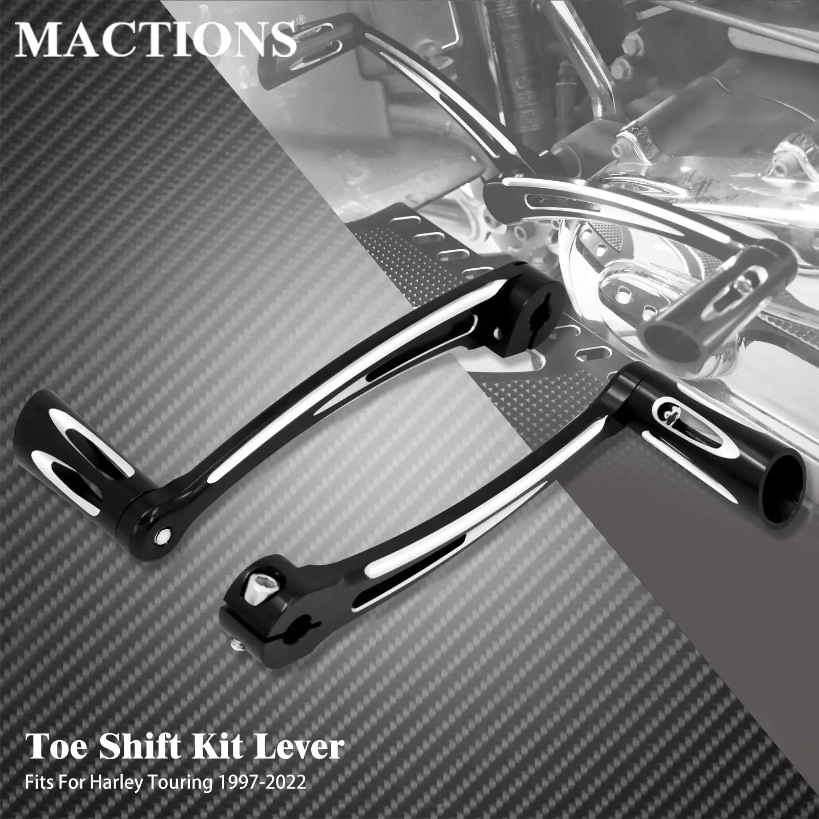 Motorcycle-Heel-Toe-Shift-Levers-Shifter-Pegs-For-Harley-Softail-Fatboy ...
