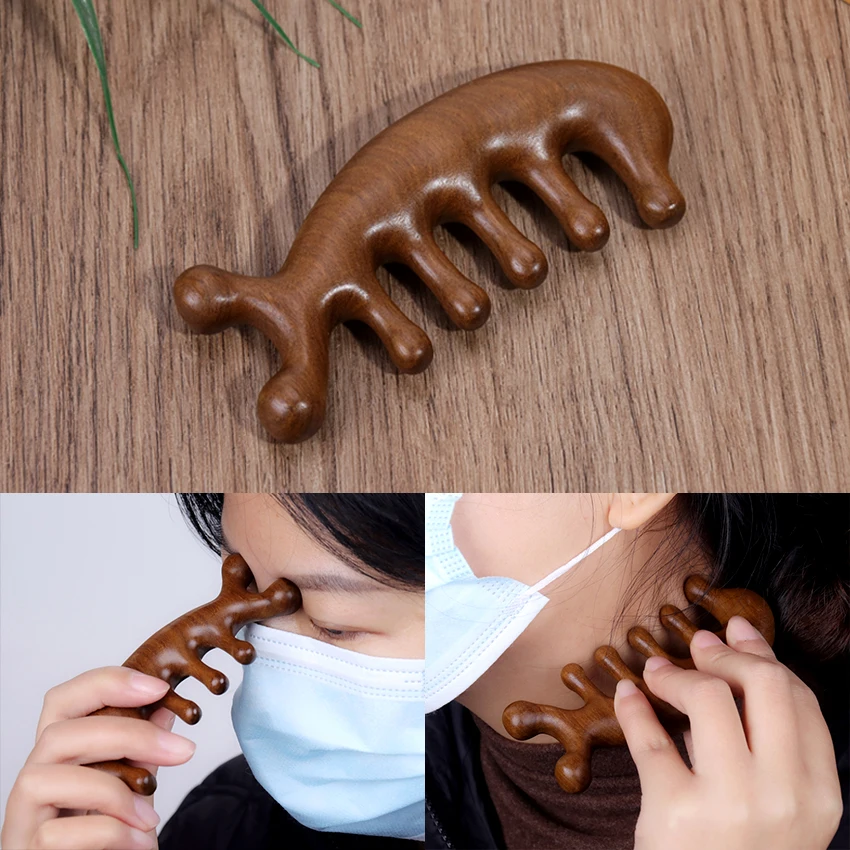 1PC-Body-Meridian-Massage-Comb-Sandalwood-Five-Wide-Tooth-Comb ...