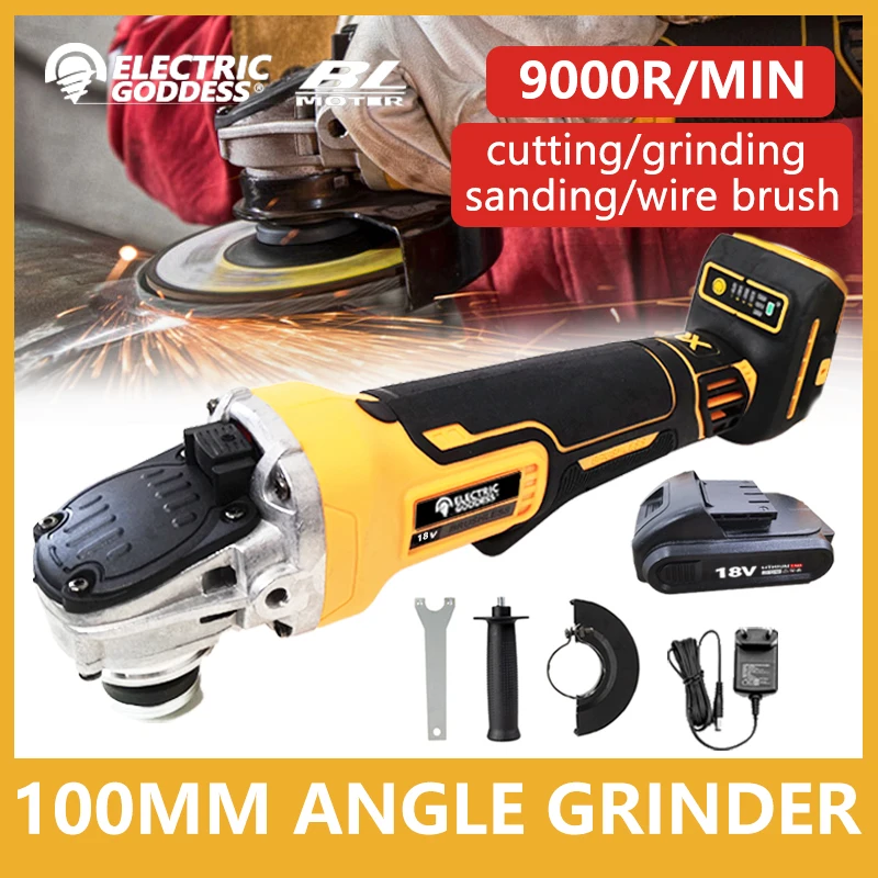 Electric-Goddess-125MM-Wireless-Electric-Angle-Grinder-Macita-with-18V ...