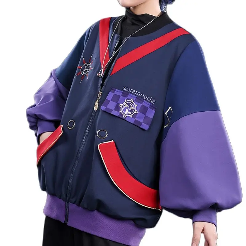 Genshin Impact Zipper Jacket Hoodies Anime Scaramouche Cosplay Pullover ...