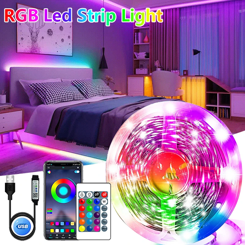 RGB Led Strip Lights 5m 10m 20m 30m Led Light Dimmable Color Changing ...