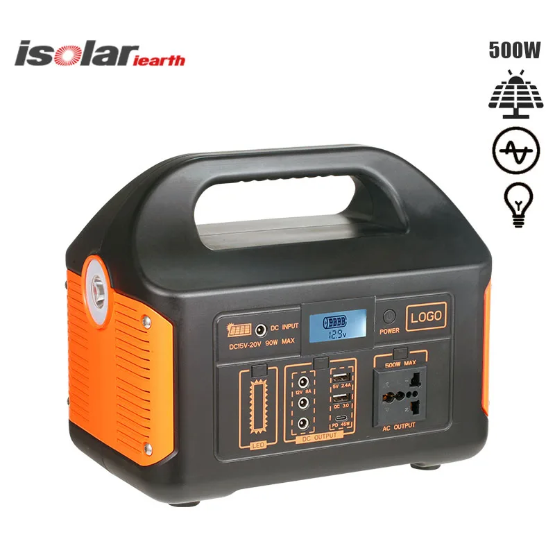 500W-Pure-Sine-Wave-Portable-Power-Station-460Wh-Power-Bank-Fast-Charge ...