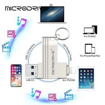 2 in 1 OTG Usb 3.0 Flash Drive for iPhone 64GB 128GB 256GB 512GB USB To ...