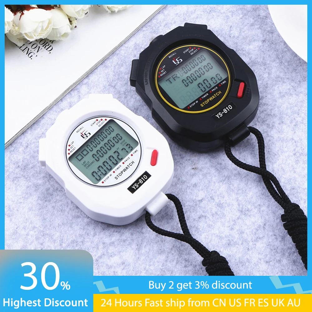 Professional Digital Stopwatch Timer Multifuction Portable Outdoor ...