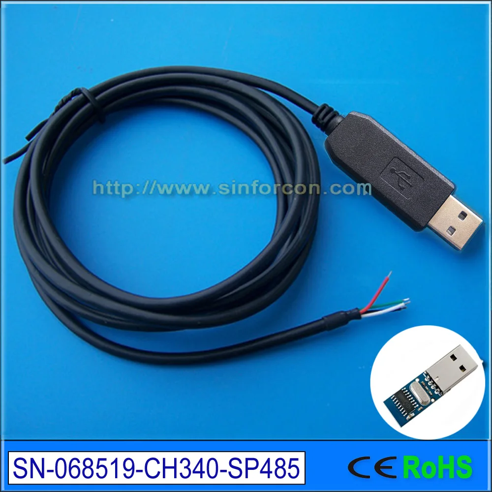 USB-Serial-CH340-USB-RS485-WE-Wire-End-Cable-for-PLC-CPU-Inverters ...