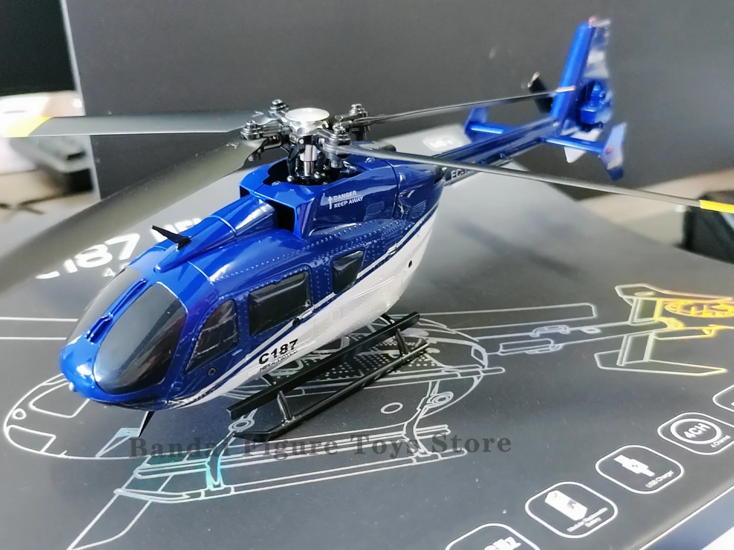 Avi-es-de-Controle-Remoto-com-nica-L-mina-Aileron-C187-EC135-Modelo ...