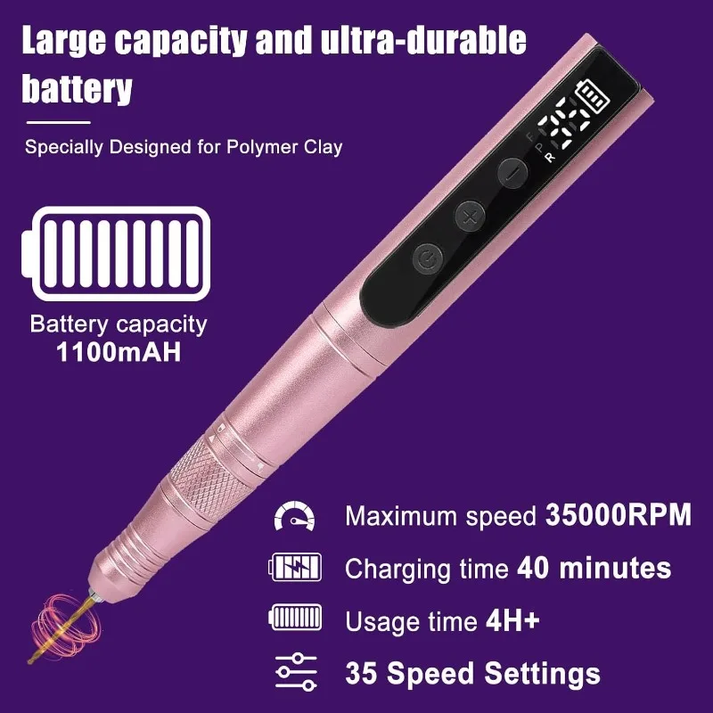 Electric clay drilling rig, wireless rotating tool set, 35 speed ...