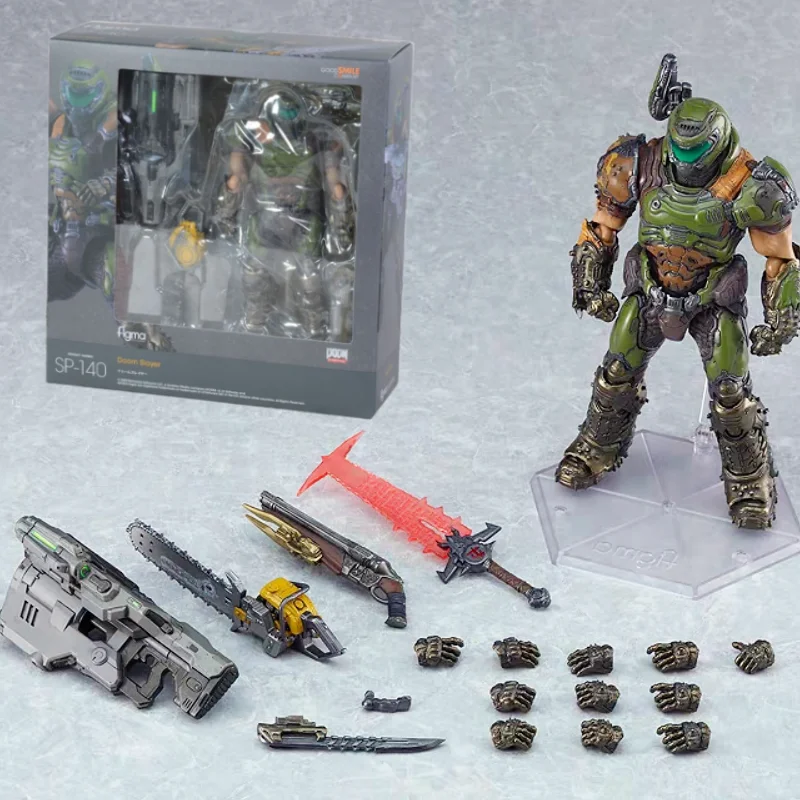 Figura de acción de Doom Eternal Gsc Figma Doom Slayer Sp 140, juguete ...
