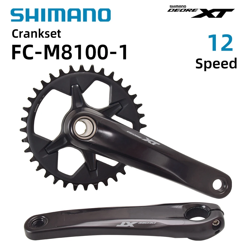 Shimano deore xt hollowtech ii FC-M8100 chainrings mtb 170mm 1x12-speed ...