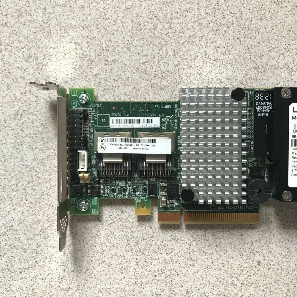 Raid-карта LSI MegaRAID SAS/SATA 9260-8i 8-PORT + аккумулятор LSI bbu08 ...