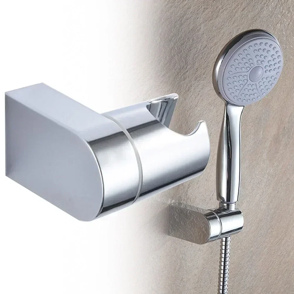 1Pcs Wall Mount Shower Head Holder Clamp Polished Chrome ABS Adjustable ...