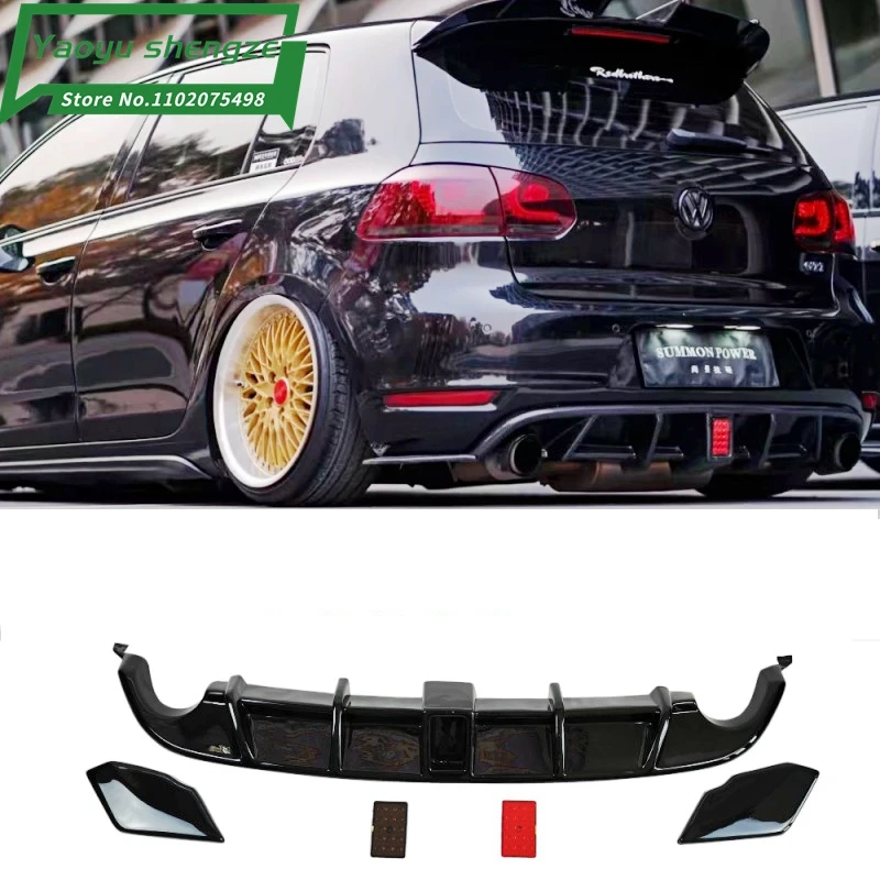 Rear Diffuser for Volkswagen Golf MK6 GTI 2008 2013 Glossy Black Car ...