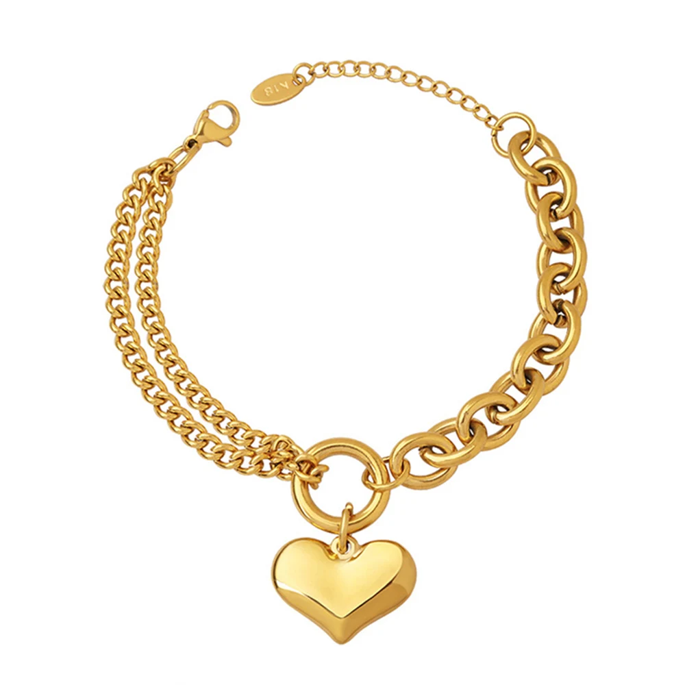 Pulsera-de-amor-de-oro-cadena-cubana-de-empalme-acero-de-titanio ...