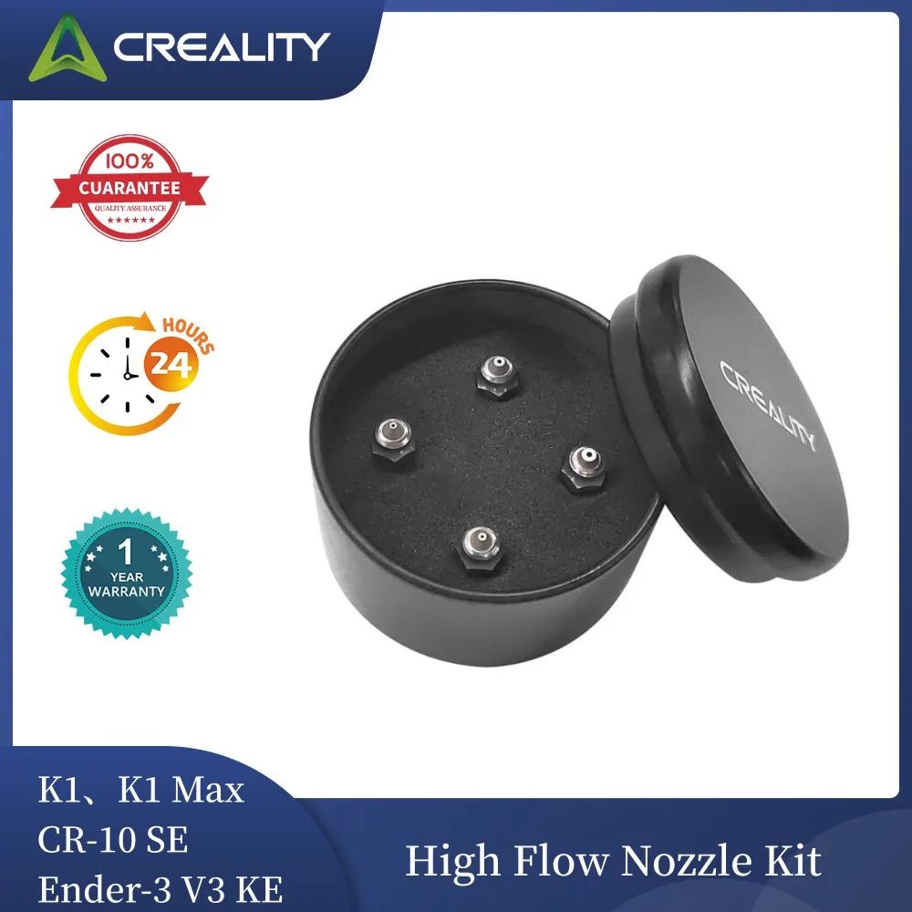 Creality K1、K1 MAX Max High Flow Nozzle Kit 0.4/0.6/0.8mm Bimetallic ...