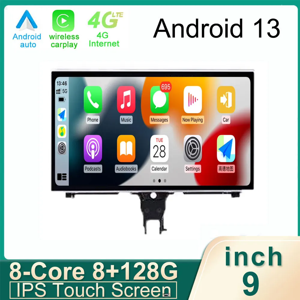 9-Inch-Android-13-Touch-Screen-IPS-For-Audi-A6-C7-A7-2012-2018-Auto ...