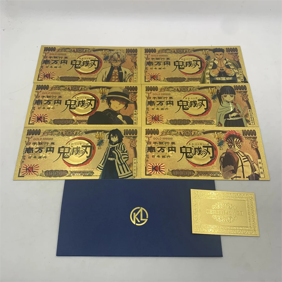 6types-New-Anime-Demon-Slayer-gold-foil-cards-manga-hobby-Collection ...