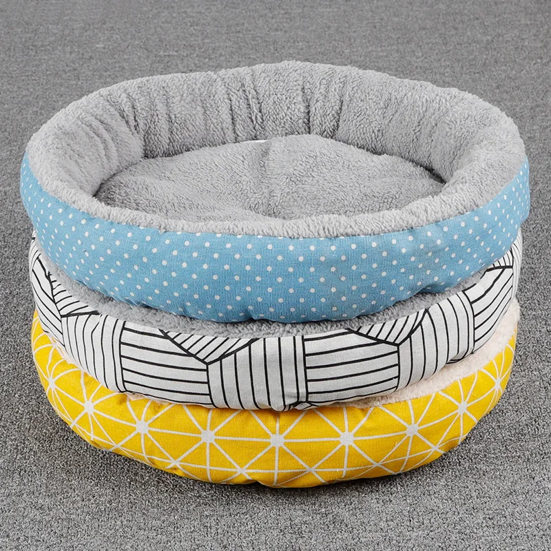 New-Lamb-wool-Round-Cat-House-Winter-warm-and-comfortable-cat-litter ...