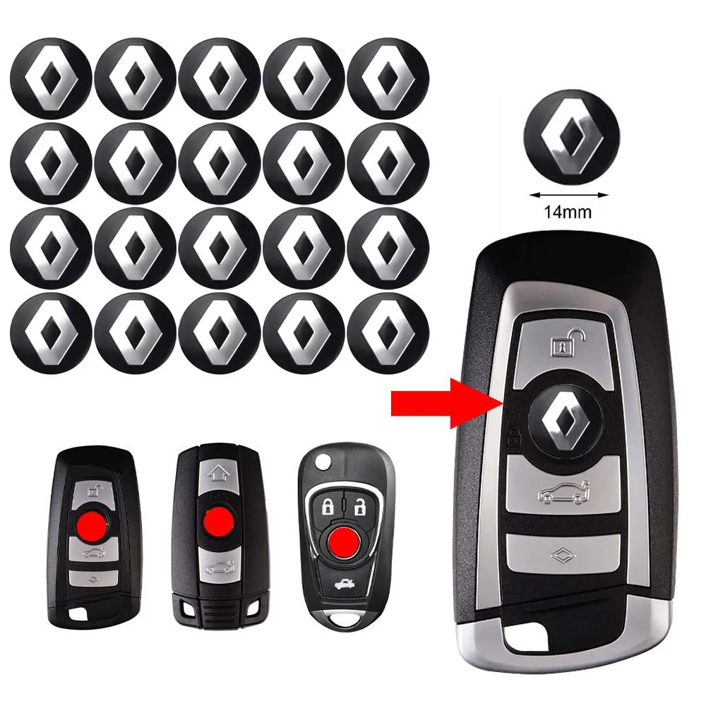 5/10/20Pcs 14mm Car Key Badge Emblem Replacement Car Key Sticker For ...
