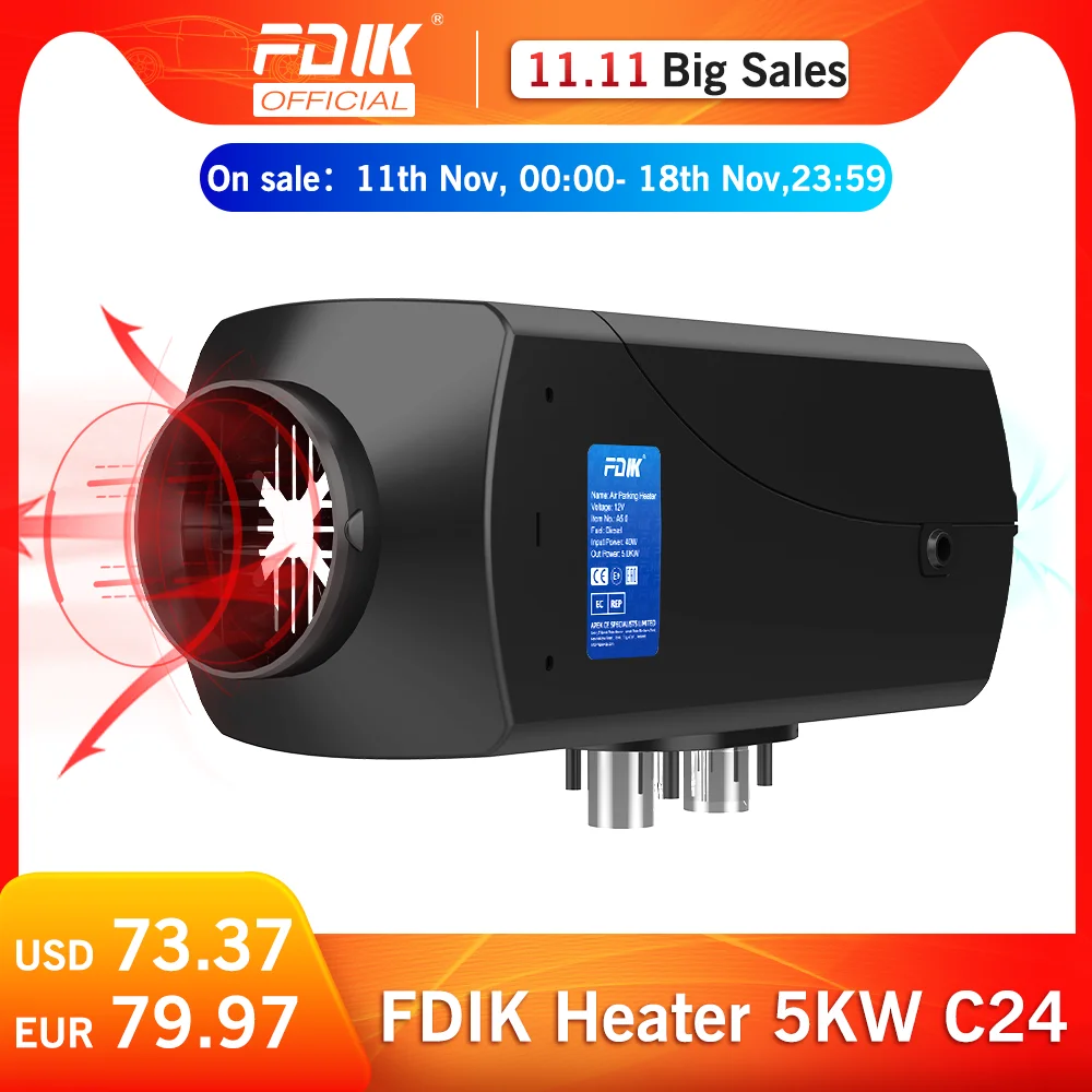 FDIK-Air-Diesel-Heater-5KW-12V-Parking-Heater-Car-Heater-Stove-Heater ...