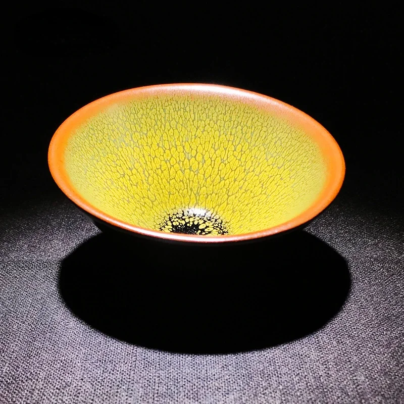 Authentic-Jianyang-Kiln-Jianzhan-Green-Parrot-Spot-Mineral-Glaze-Iron-Body-Oil-Dripping-Kiln ...