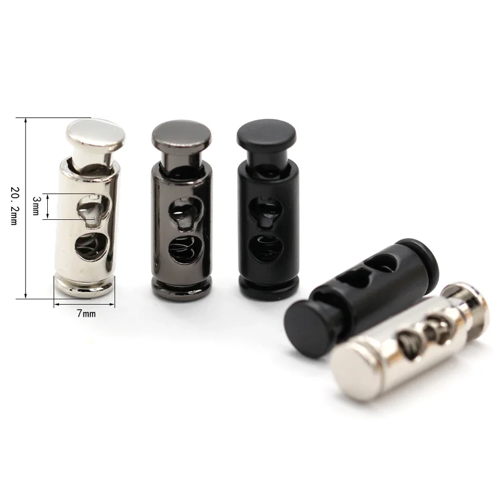 HENGC-5Pcs-Cylindrical-Alloy-Cord-Lock-Stopper-Spring-Toggle-Clip-For ...