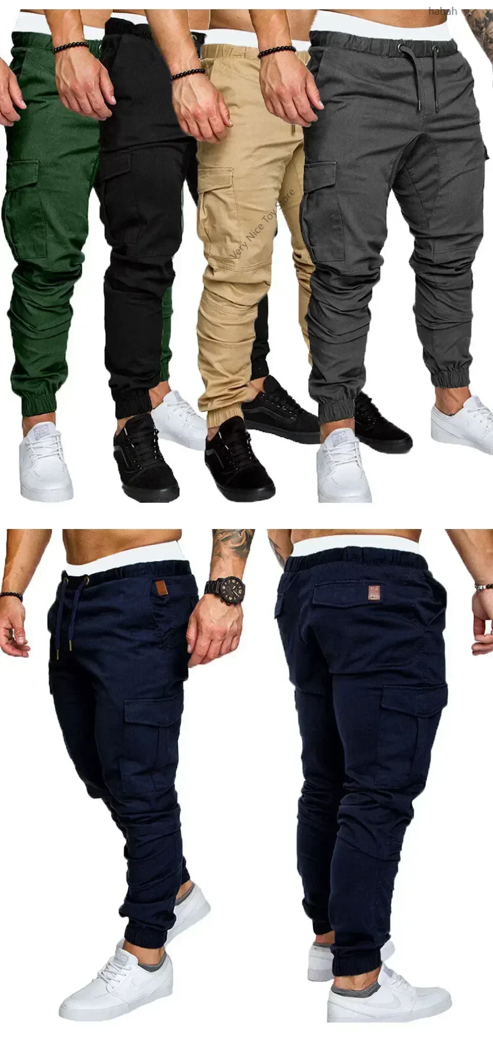 Asian Size Summer Men Cargo Pants Joggers Sweatpants Casual Male ...